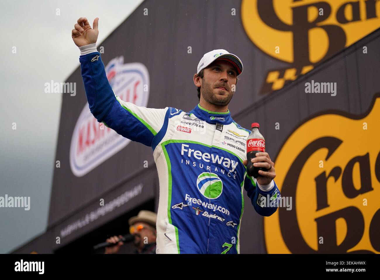 Daniel Suarez before a NASCAR Cup Series auto race, Sunday, May 31 ...