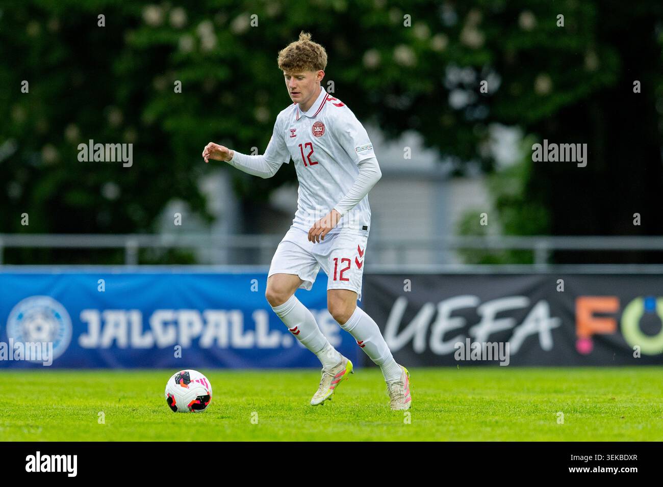 TALLIN, ESTONIA - MAY 26: Noah Madsen of Denmark during the UEFA ...