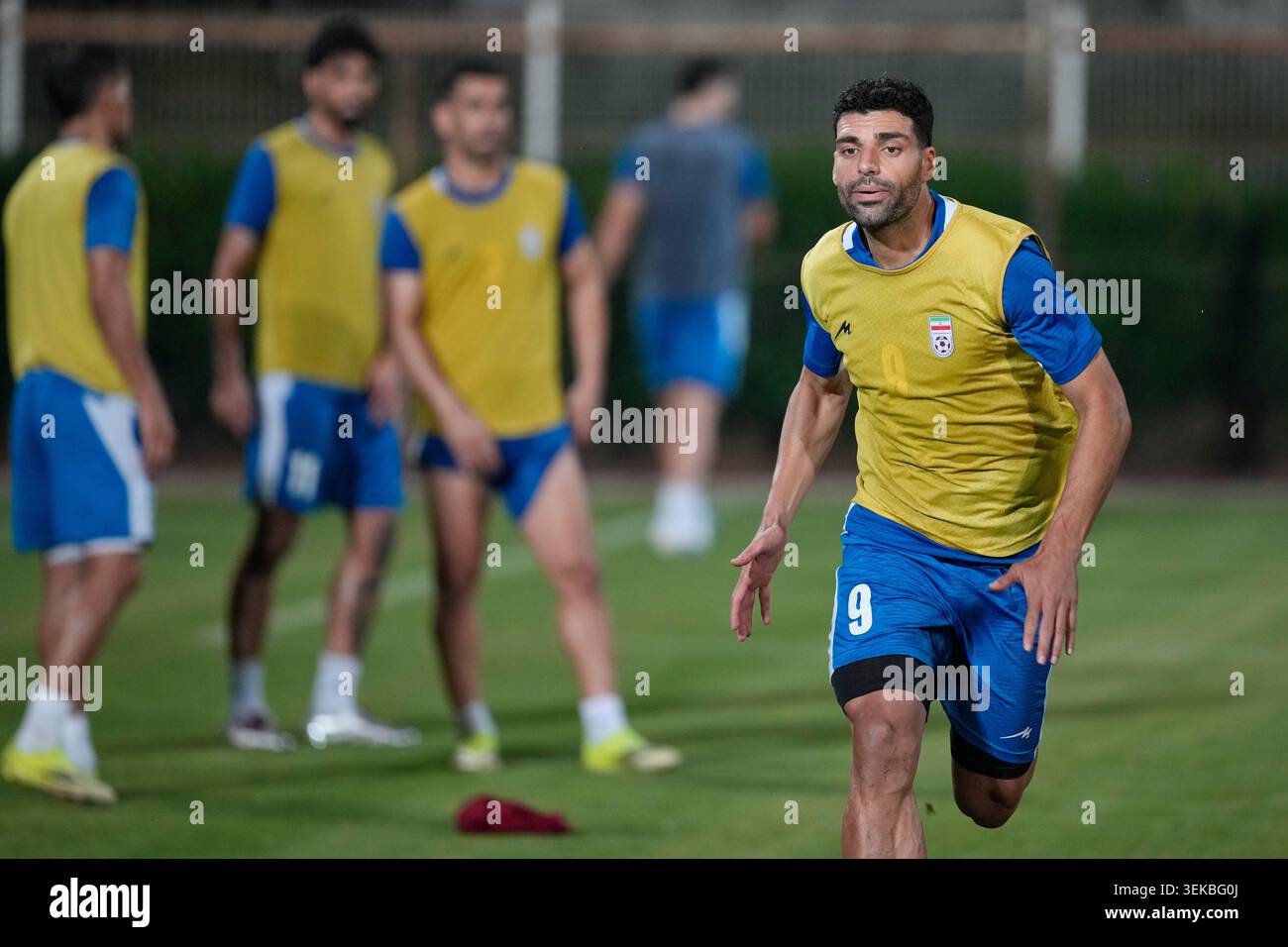 Iran's Mehdi Taremi works out during a training session, in Antalya ...