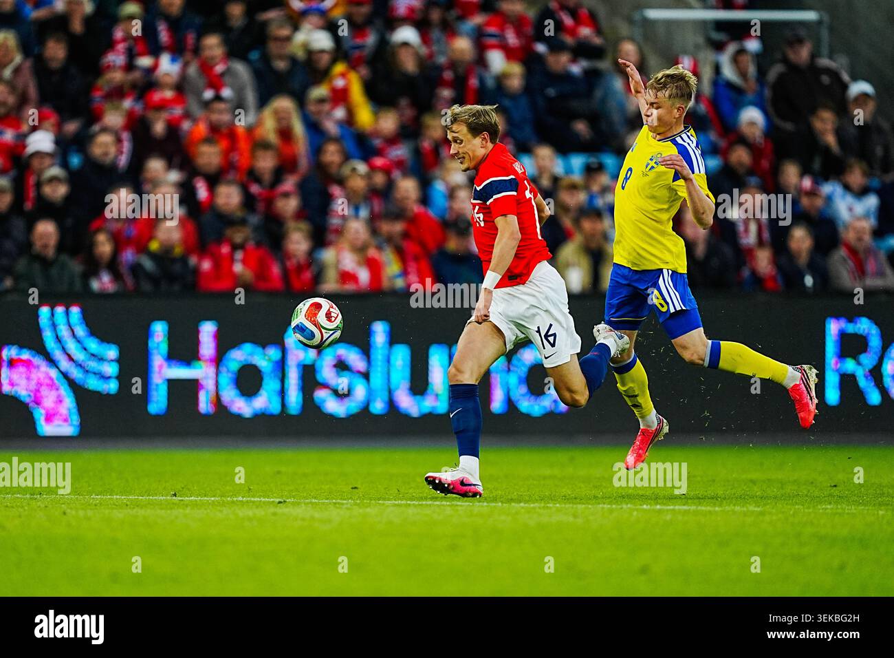 Oslo 20260601. Norway's Marcus Holmgren Pedersen during the private ...