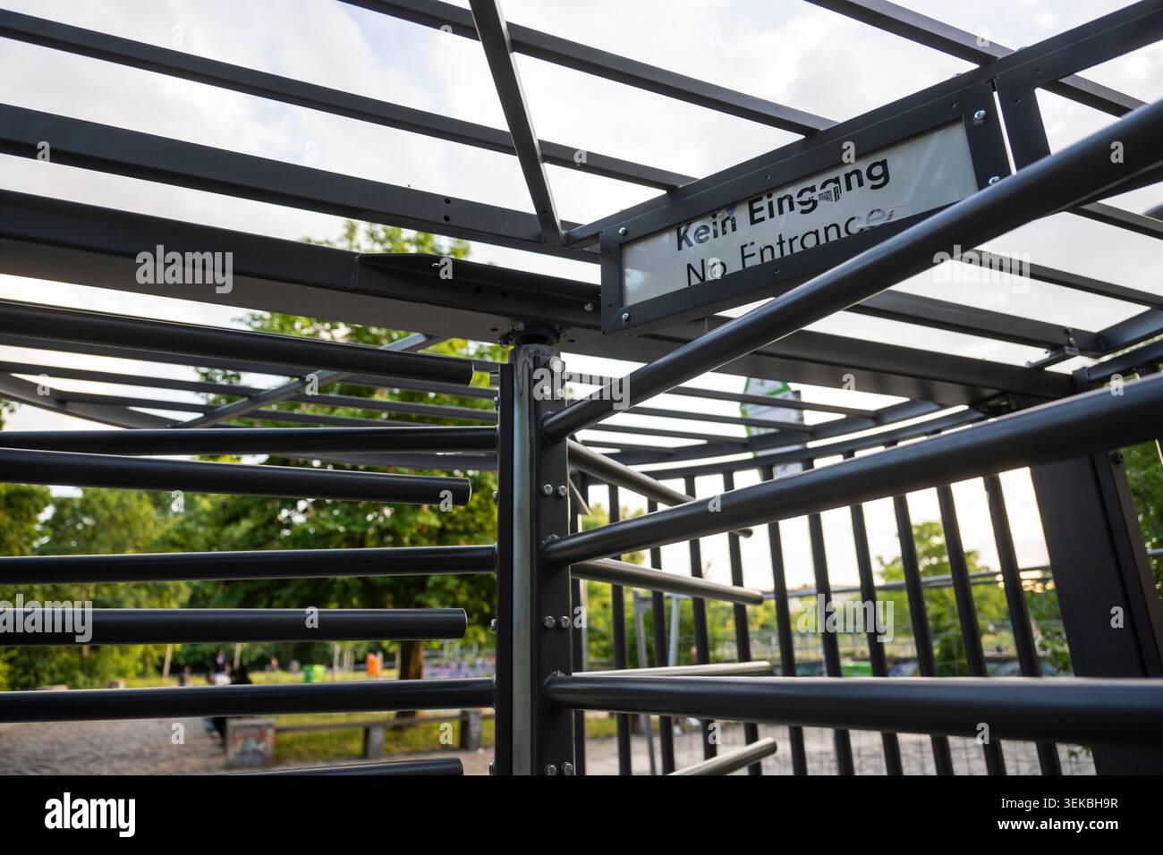 01 June 2026, Berlin: A turnstile stands at an entrance to Görlitzer ...