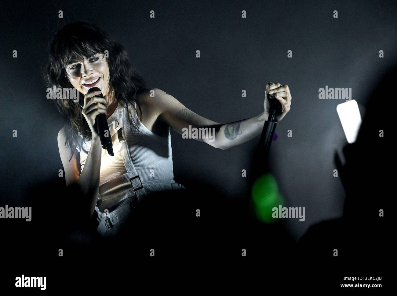 01 June 2026, Berlin: Singer Cara Delevingne takes to the stage at ...