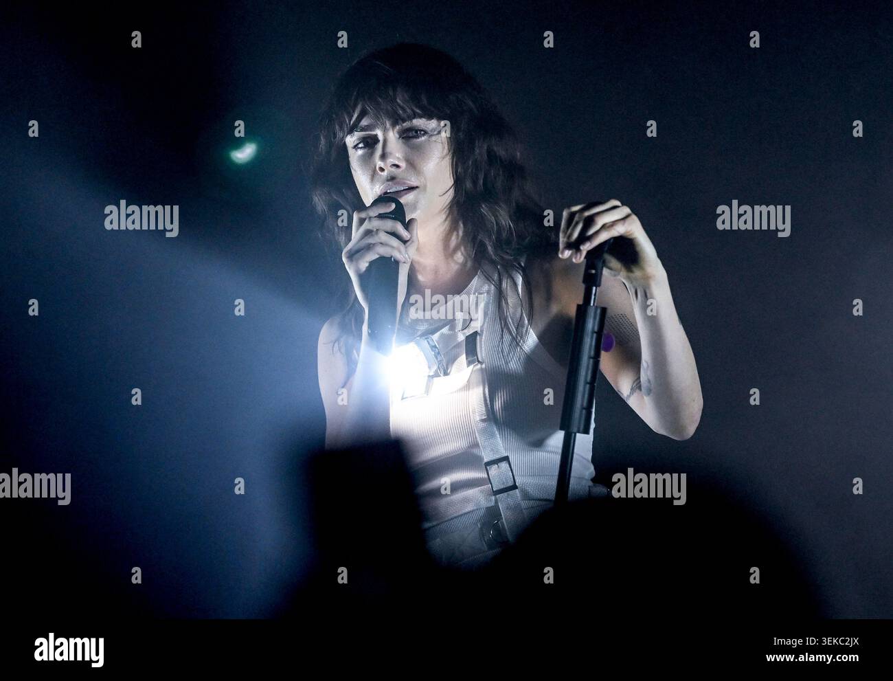 01 June 2026, Berlin: Singer Cara Delevingne takes to the stage at ...