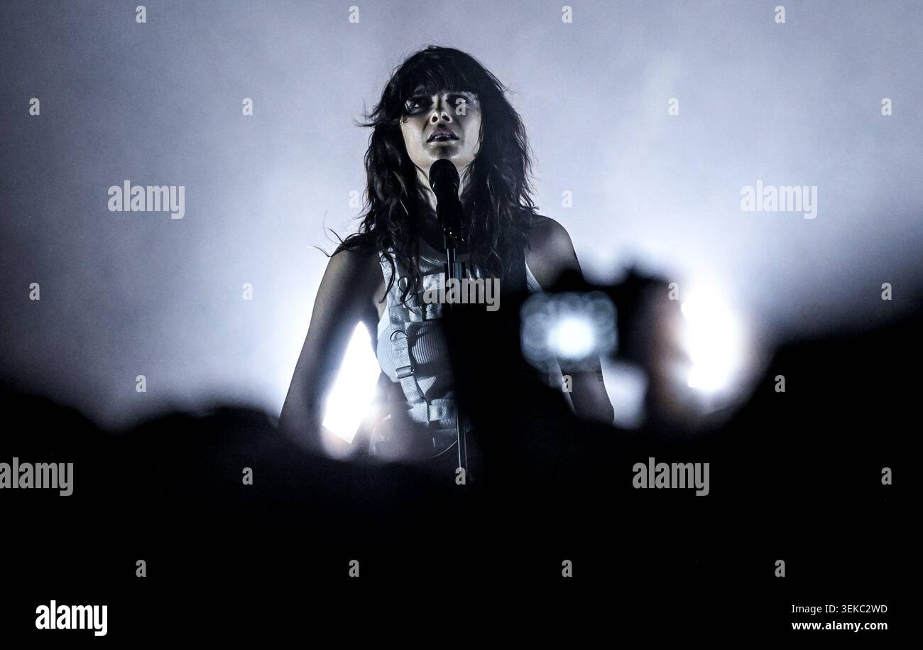 01 June 2026, Berlin: Singer Cara Delevingne takes to the stage at ...