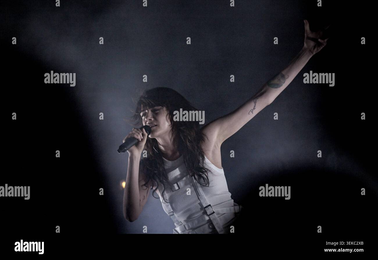 01 June 2026, Berlin: Singer Cara Delevingne takes to the stage at ...
