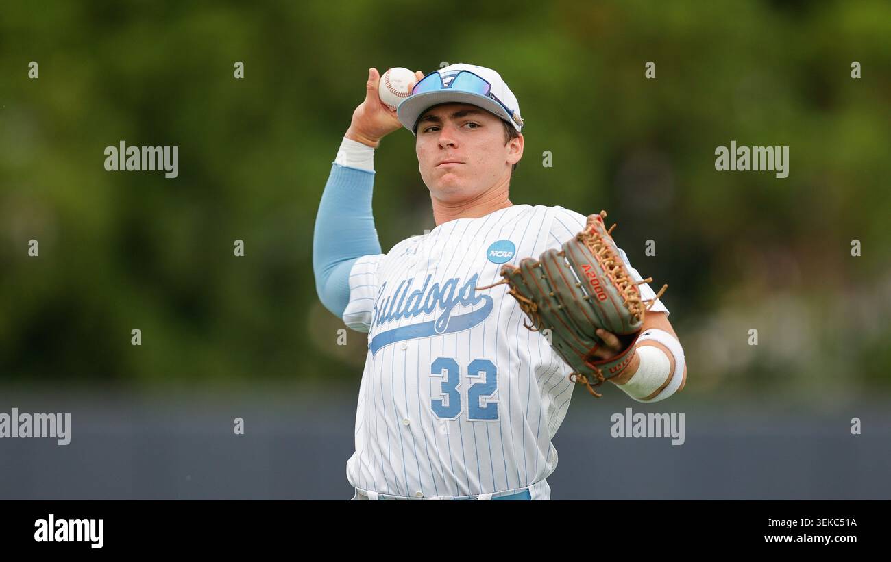 Citadel's TJ Anderson (32) throws the ball during an NCAA regional ...