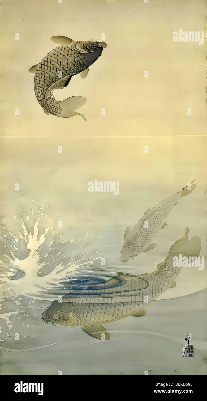 Ohara Koson – Carps (Karpers) | Archium Stock Photo - Alamy