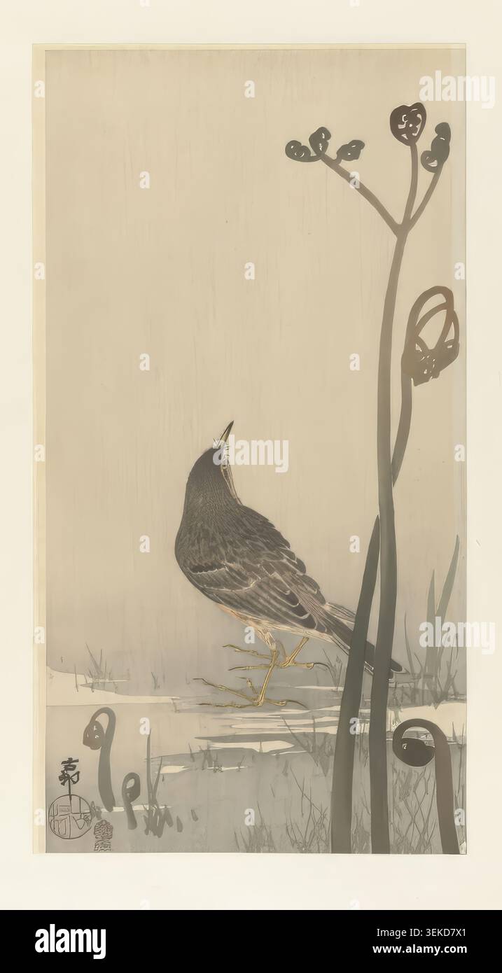 Ohara Koson – Pipit on a Waterbank (Pieper aan waterkant) | Archium ...
