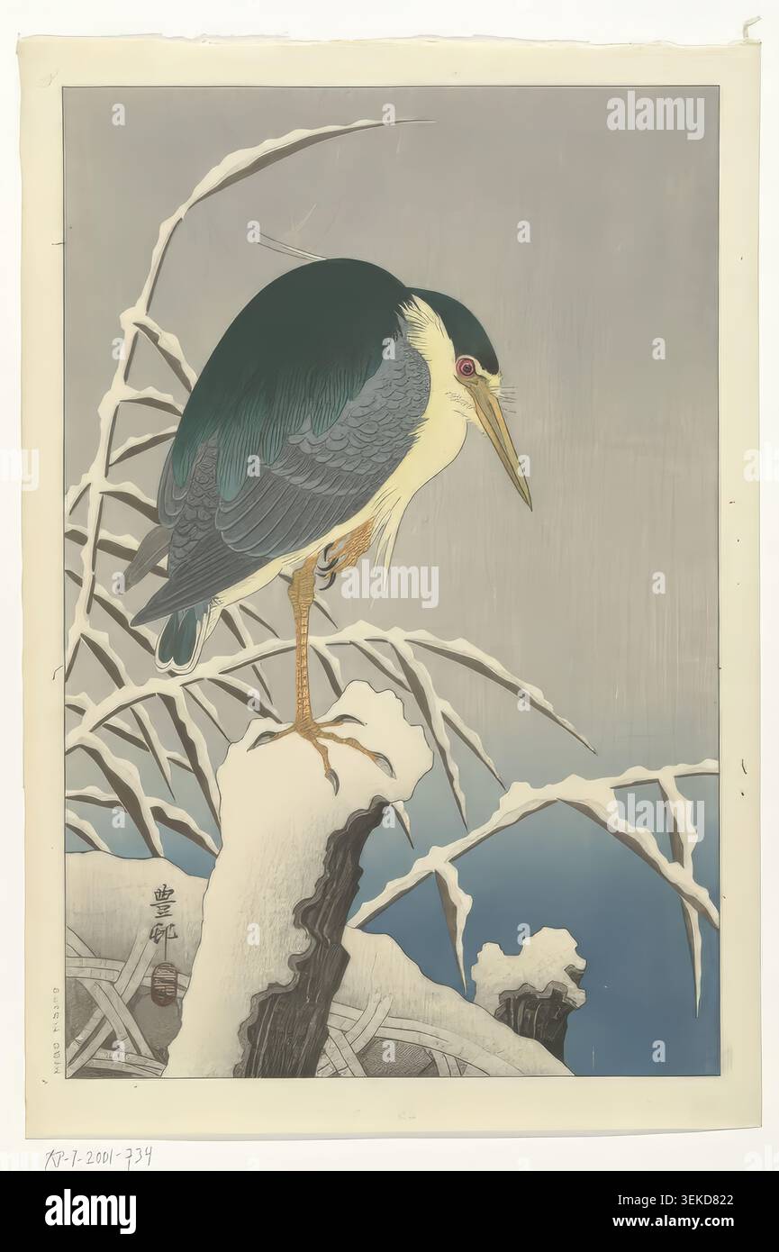 Ohara Koson – Little Egret in the Snow (Reiger in sneeuw), c. 1925-1936 ...
