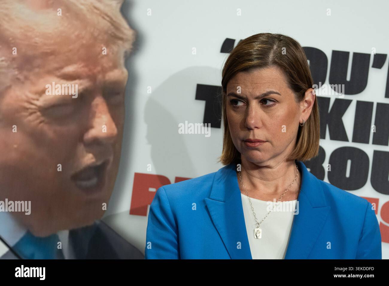 Sen. Elissa Slotkin, D-Mich., attends a press conference about the ...