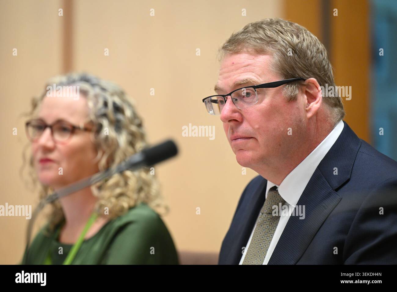 Secretary of the Department of Health Blair Comley speaks during Senate ...