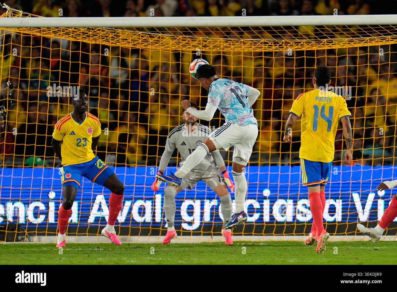 Costa Rica's Andrey Soto, center, scores his side's opening goal ...
