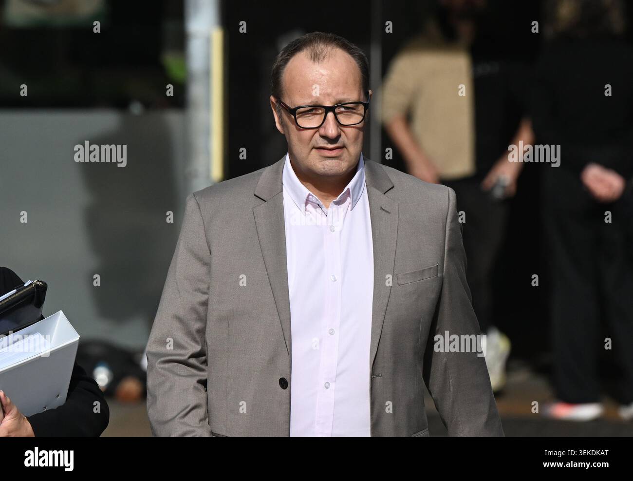 Mark Sheridan Waden is seen arriving at the Brisbane Supreme Court in ...