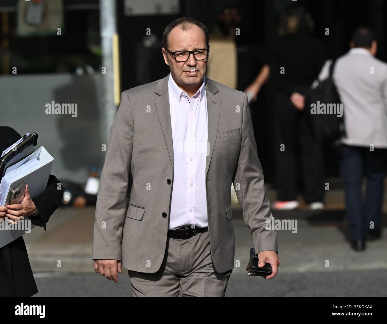 Mark Sheridan Waden is seen arriving at the Brisbane Supreme Court in ...