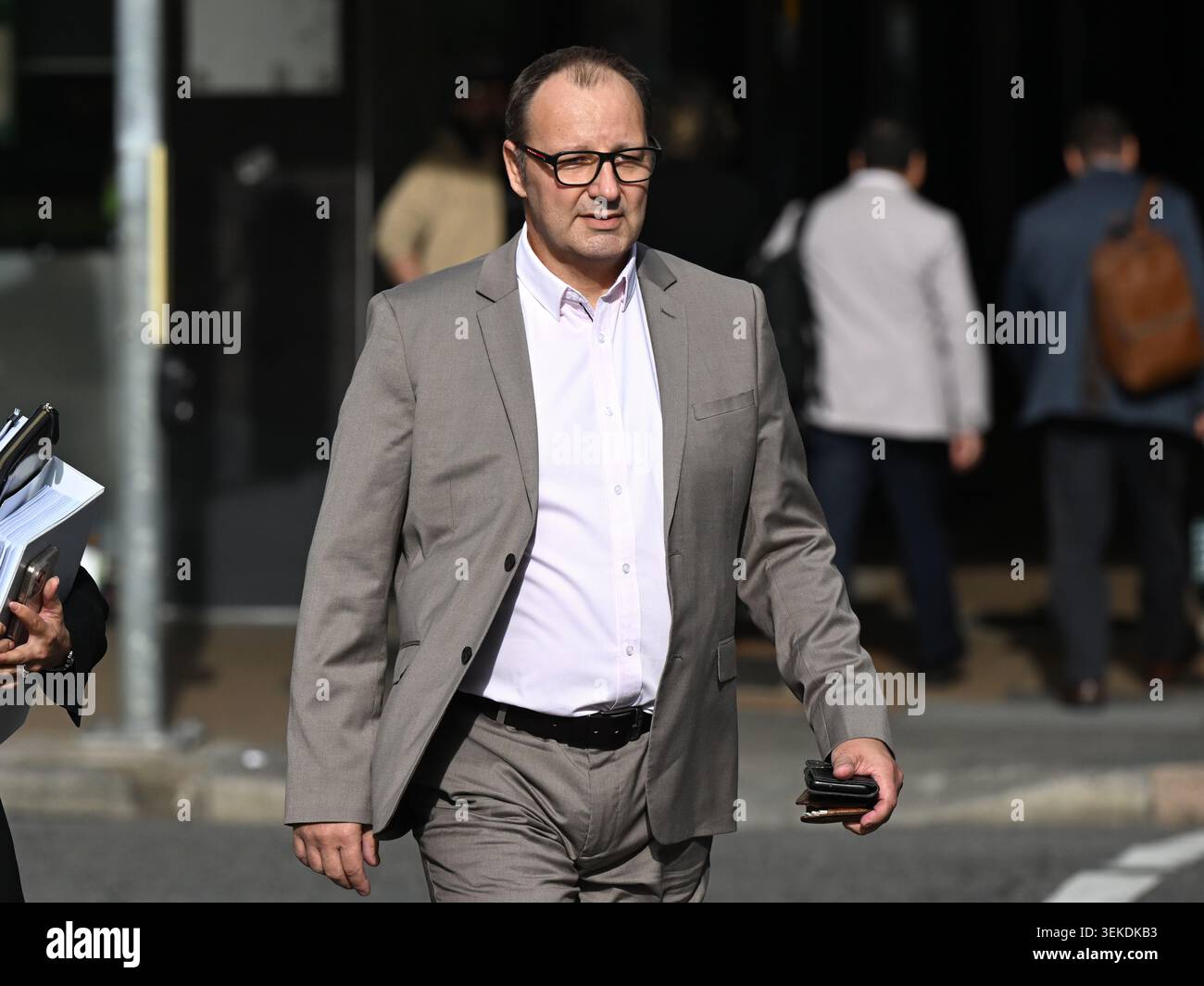 Mark Sheridan Waden is seen arriving at the Brisbane Supreme Court in ...