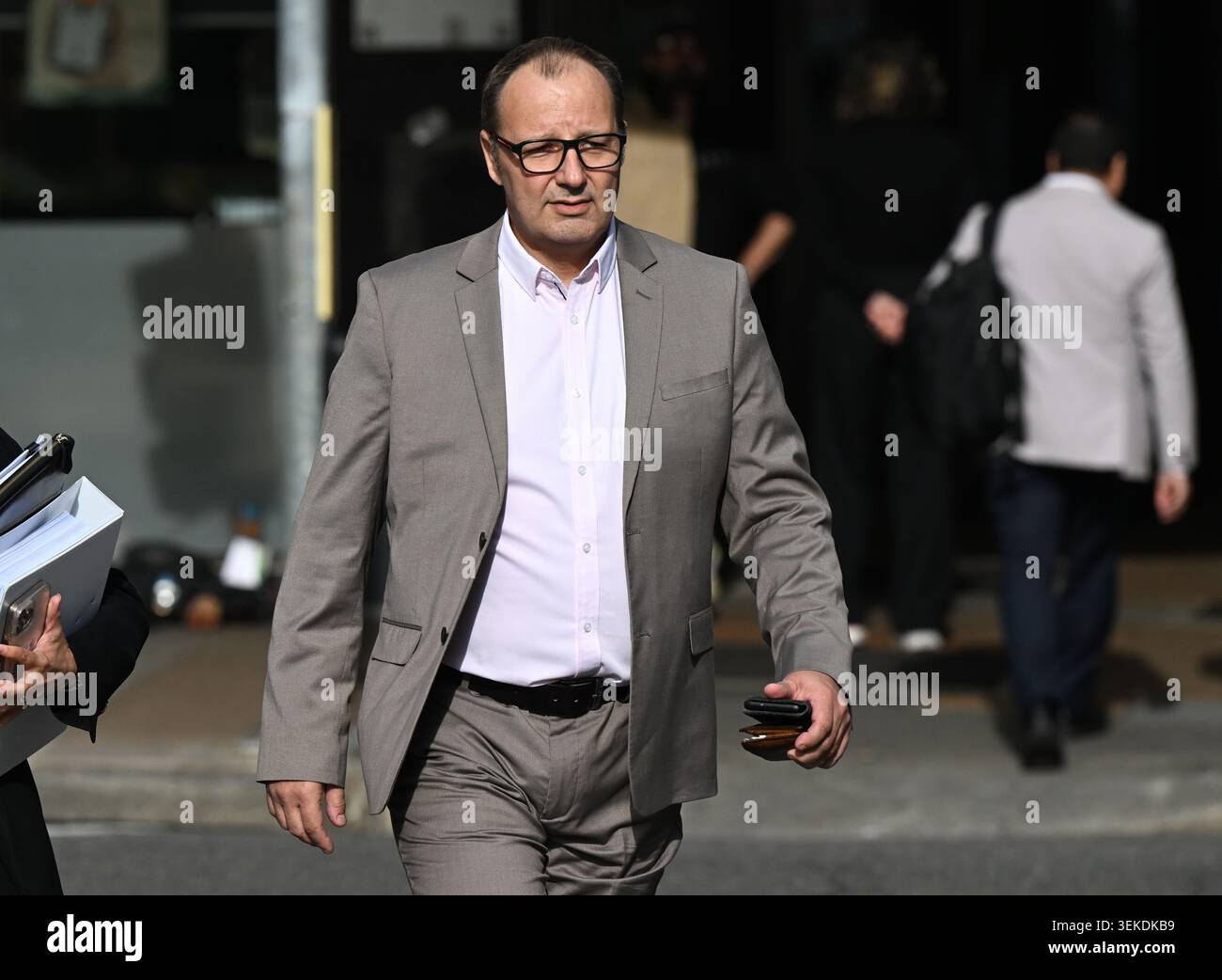 Mark Sheridan Waden is seen arriving at the Brisbane Supreme Court in ...