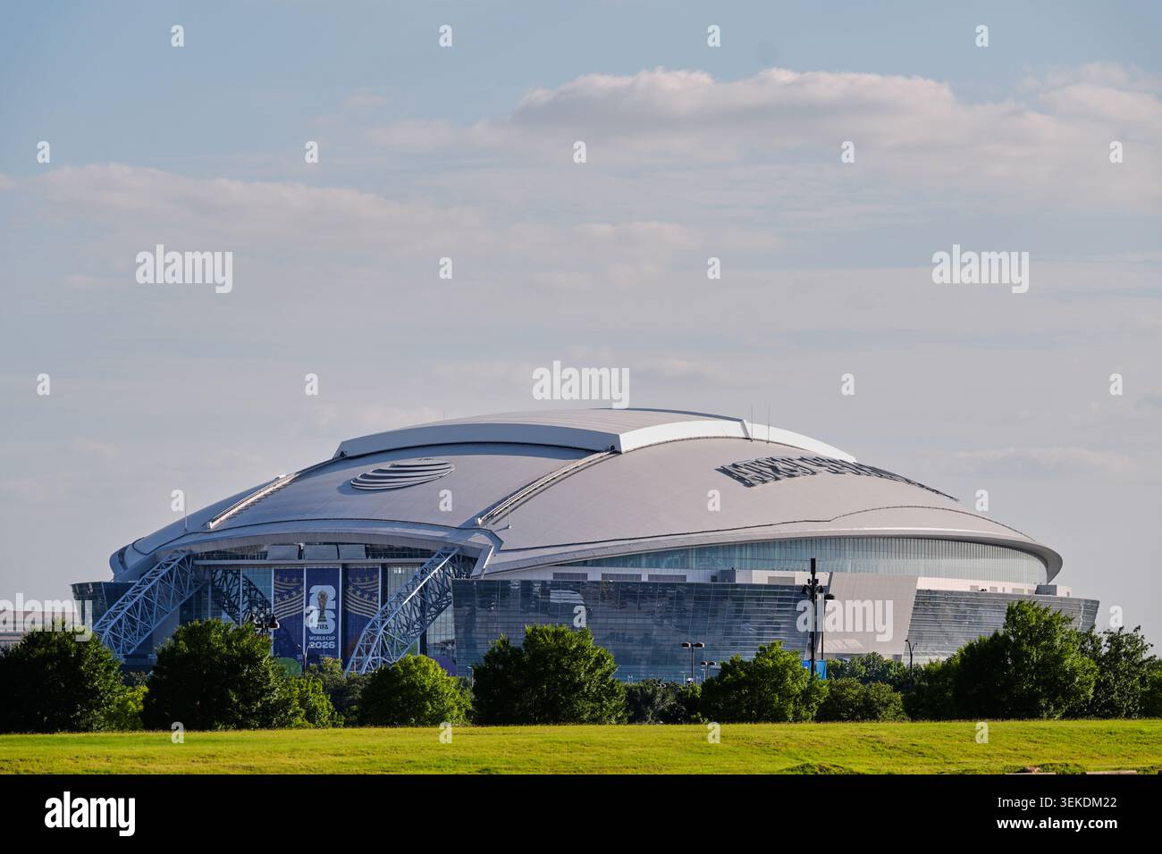 A view of AT&T Stadium Monday, June 1, 2026, in Arlington, Texas, where ...