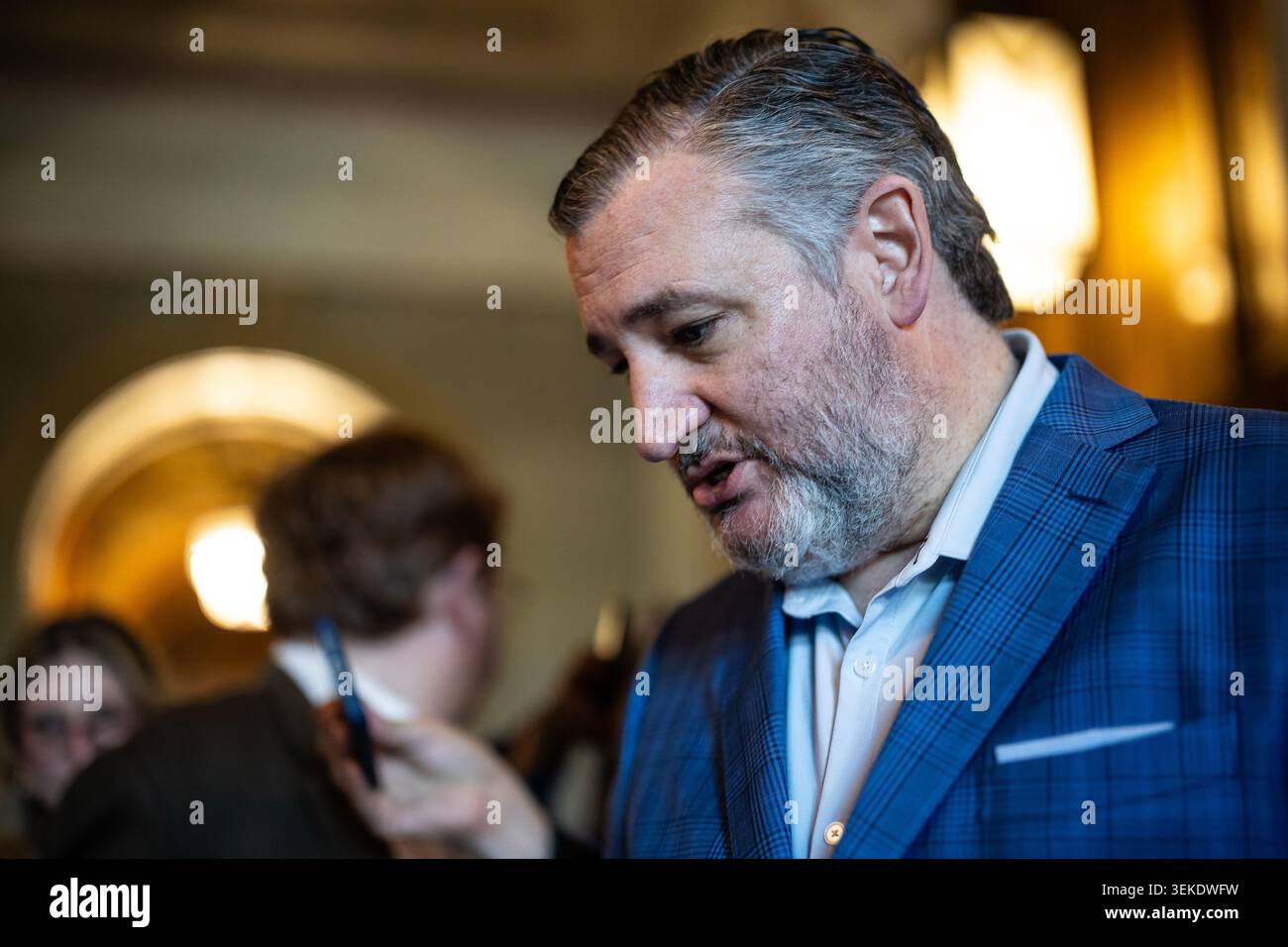 Sen. Ted Cruz (R-Texas) departs a vote at the U.S. Capitol on June 1 ...