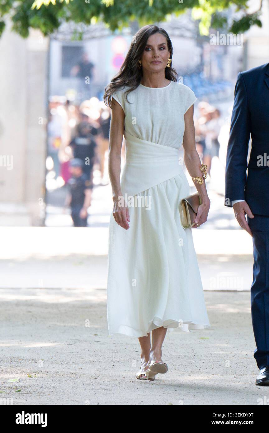 Queen Letizia of Spain visits the exhibitions marking the 150th ...