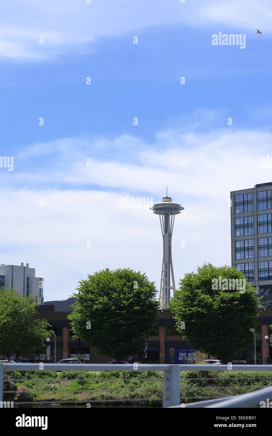 Seattle Skyline with Space Needle Stock Photo - Alamy