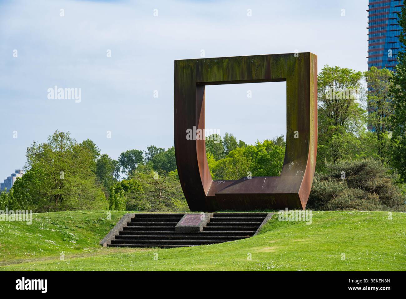 Gate to the Northwest Passage Sculpture in Vanier Park Stock Photo - Alamy
