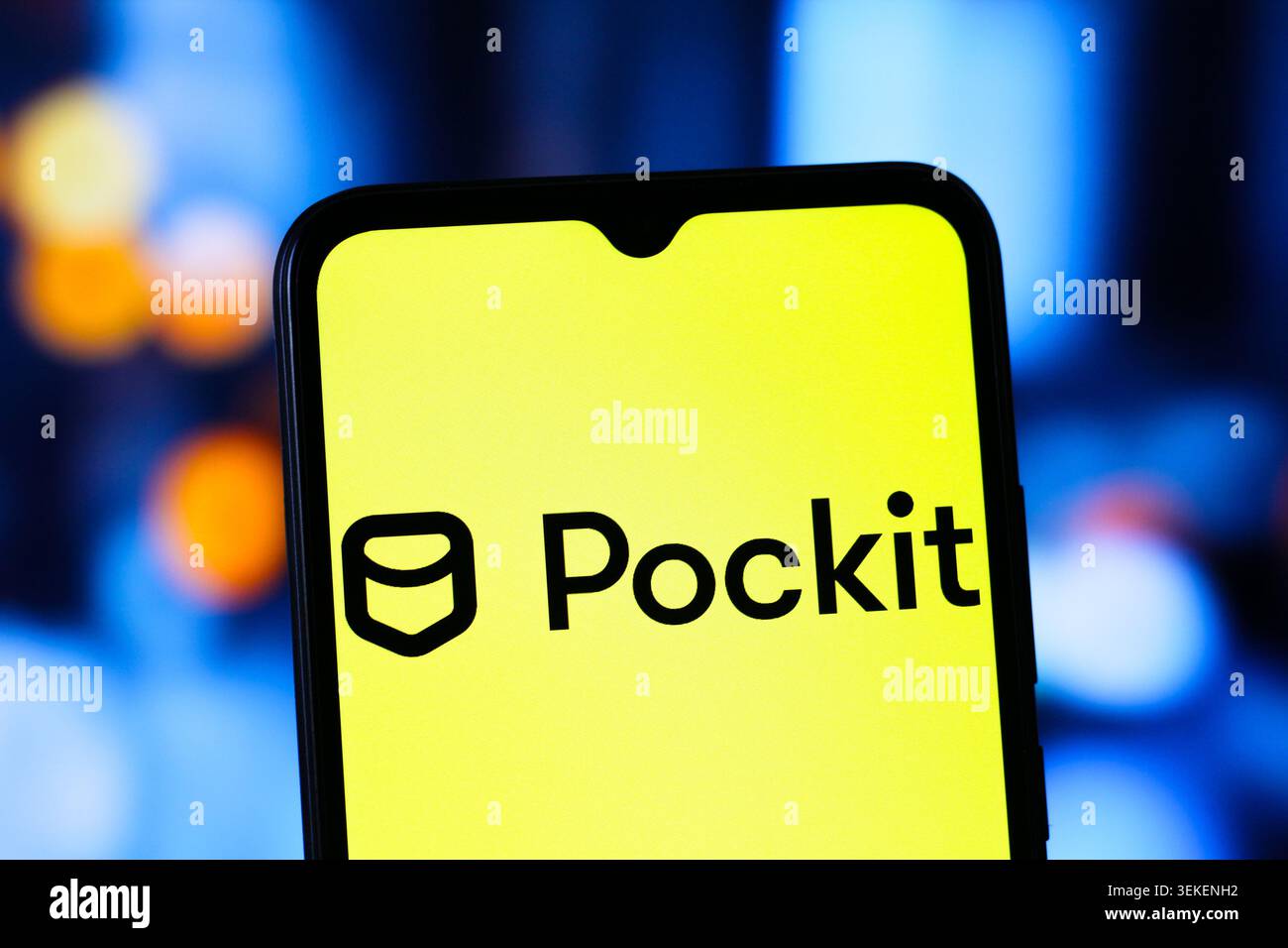 In this photo illustration, the Pockit logo is seen displayed on a ...