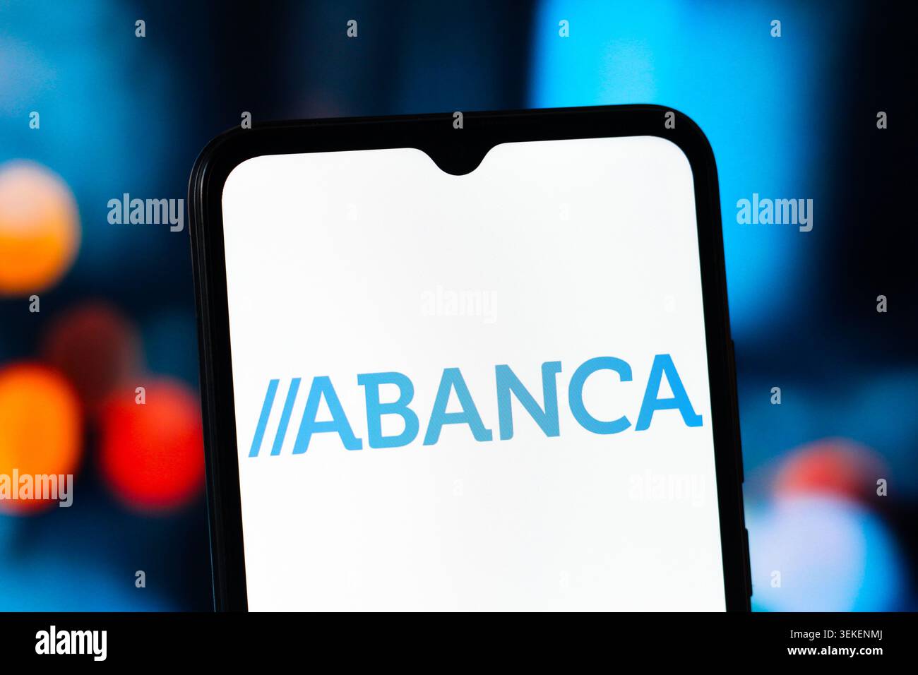 In this photo illustration, the ABANCA logo is seen displayed on a ...
