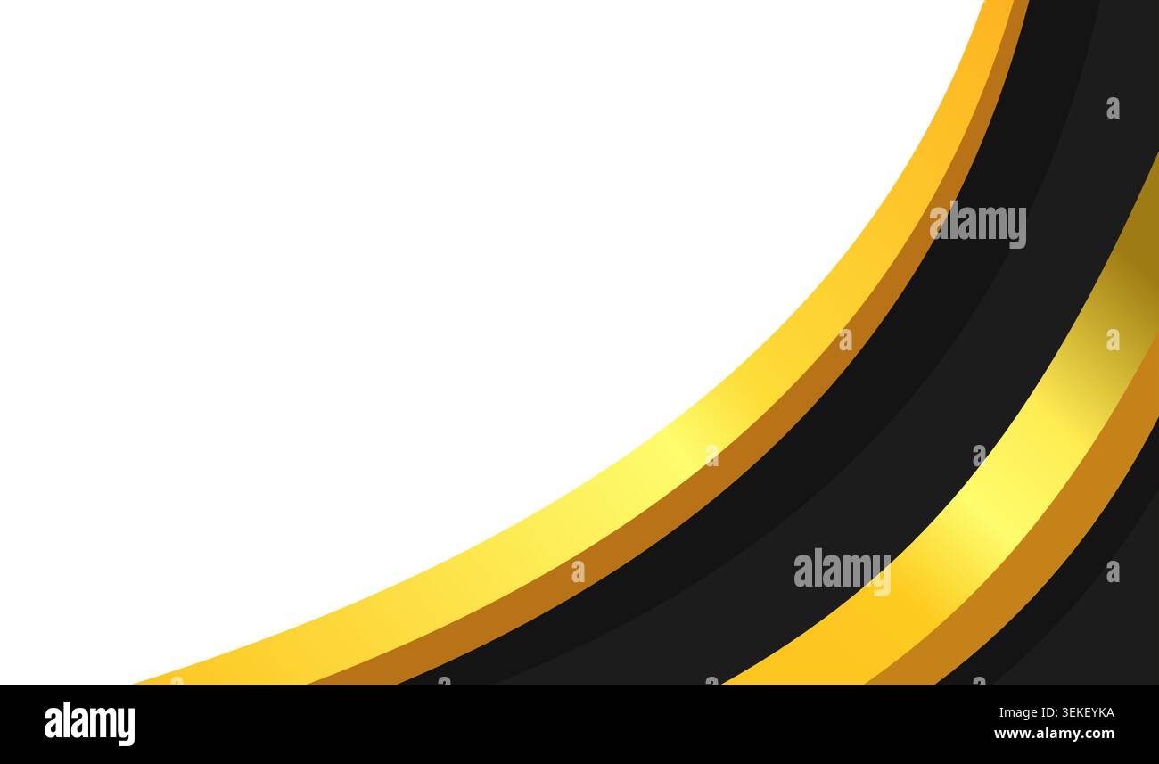 Abstract luxury background with elegant gold and black curve design ...