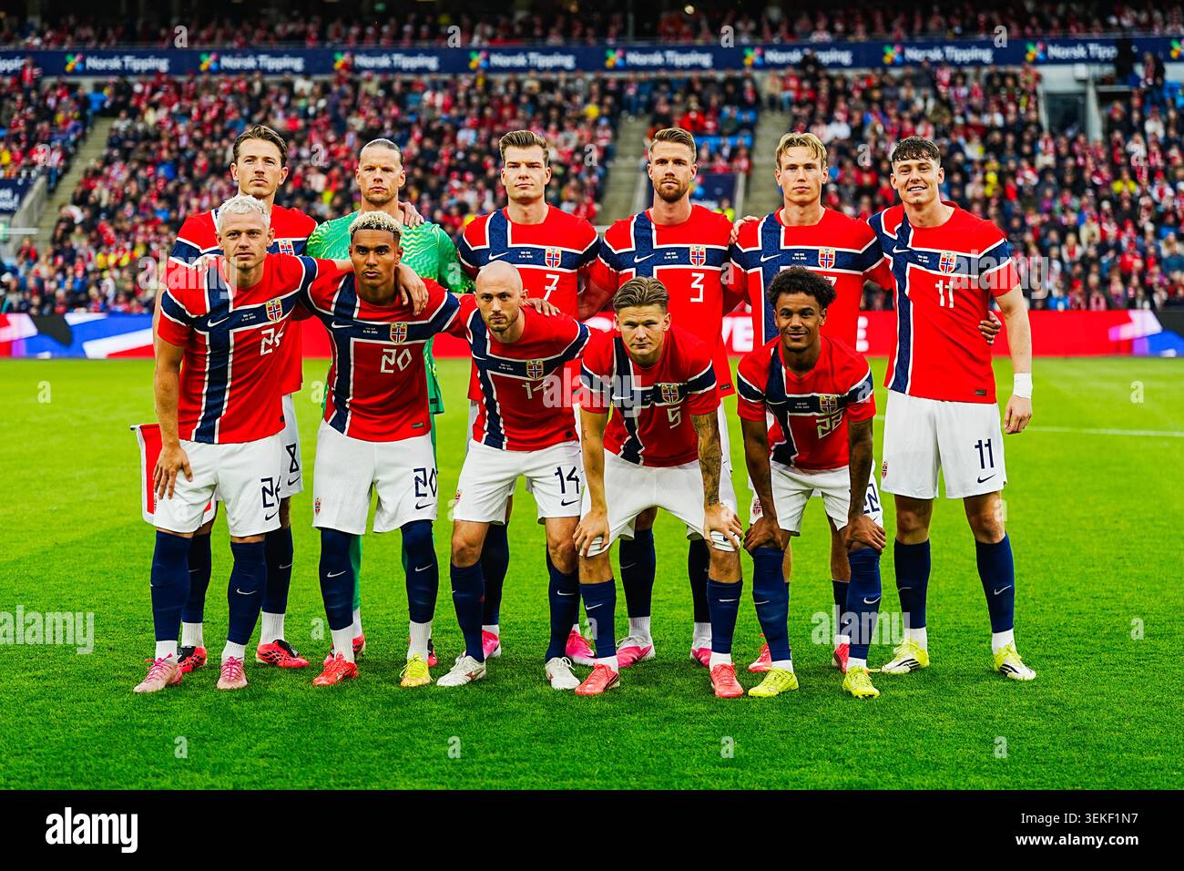 Oslo 20260601. Norway's team during the private international men's ...