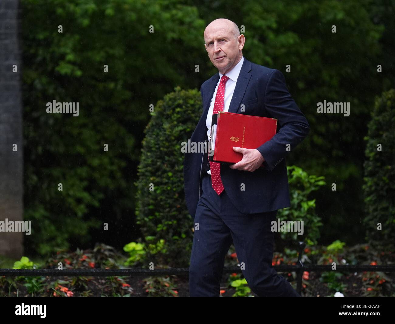 Defence Secretary John Healey arrives for a Cabinet meeting in Downing ...