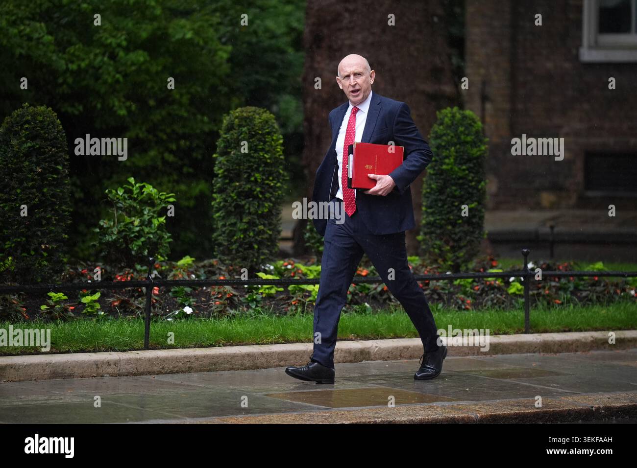 Defence Secretary John Healey arrives for a Cabinet meeting in Downing ...