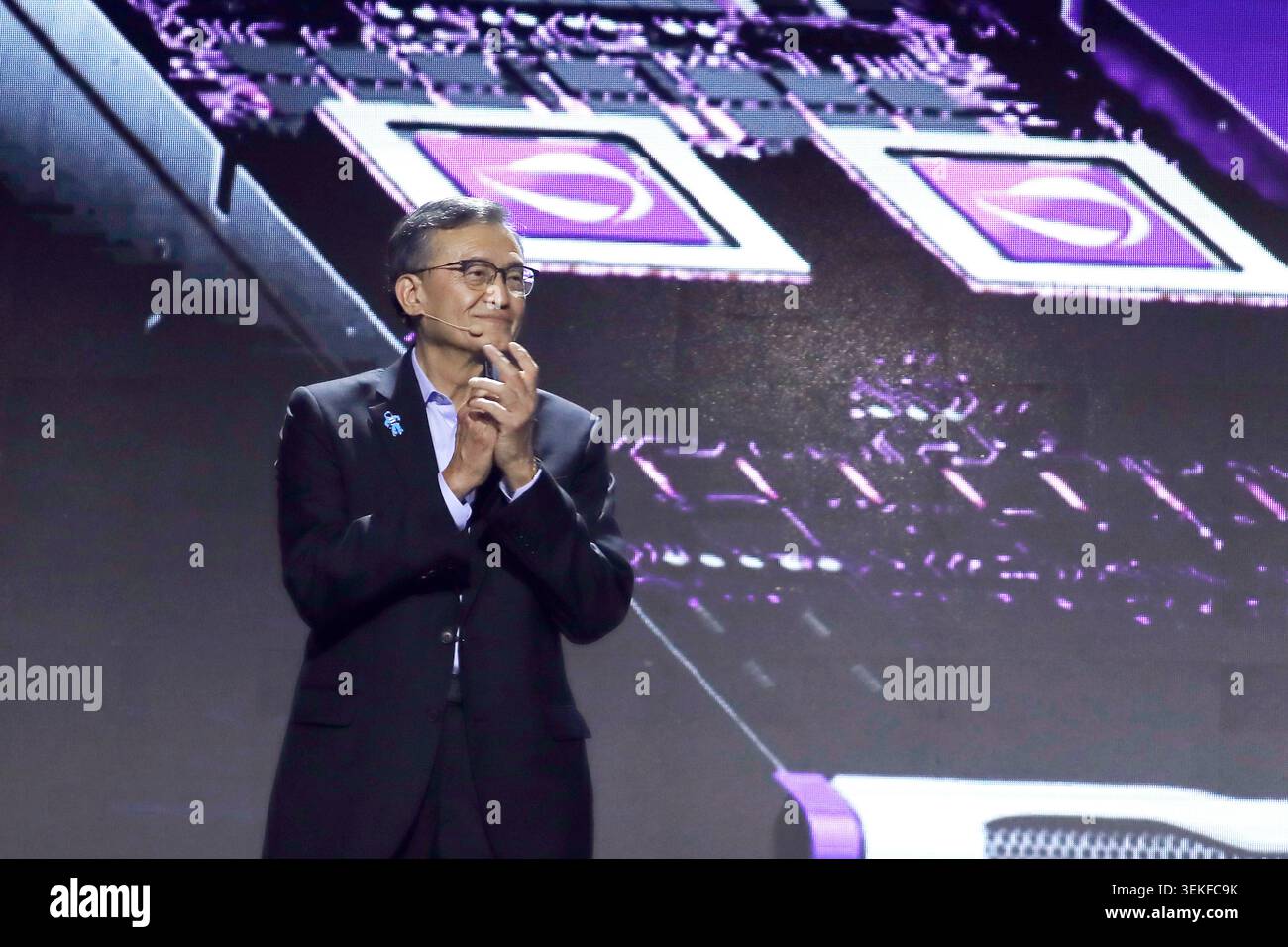 Intel CEO Lip-Bu Tan delivers a speech during the Computex 2026 ...