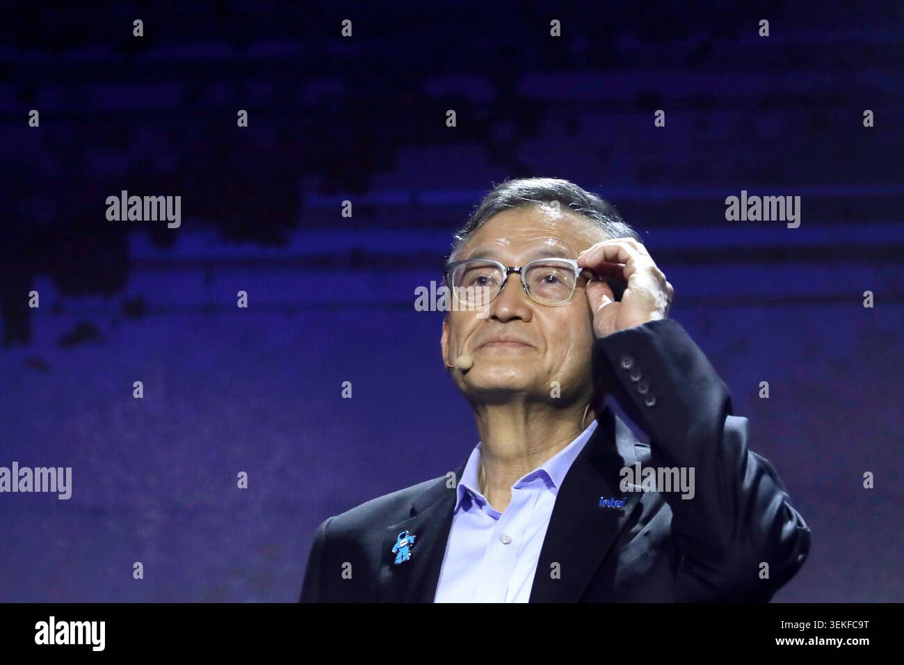 Intel CEO Lip-Bu Tan delivers a speech during the Computex 2026 ...