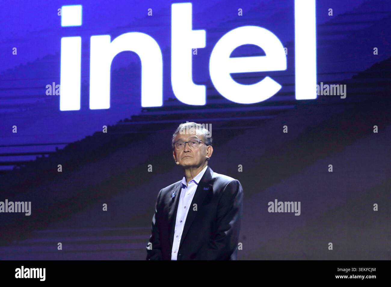 Intel CEO Lip-Bu Tan delivers a speech during the Computex 2026 ...