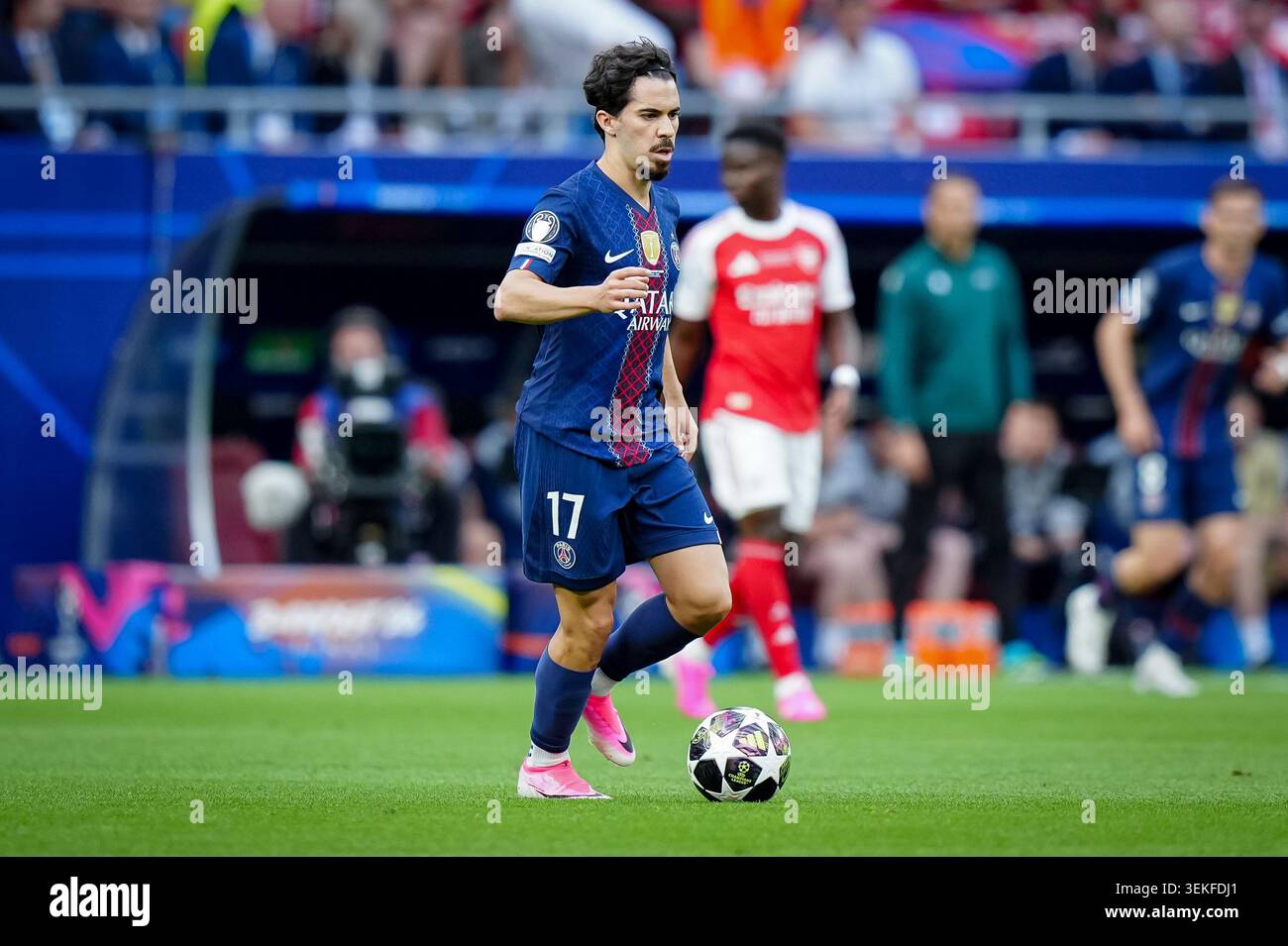Vitinha of Paris Saint-Germain FC in action during the UEFA Champions ...