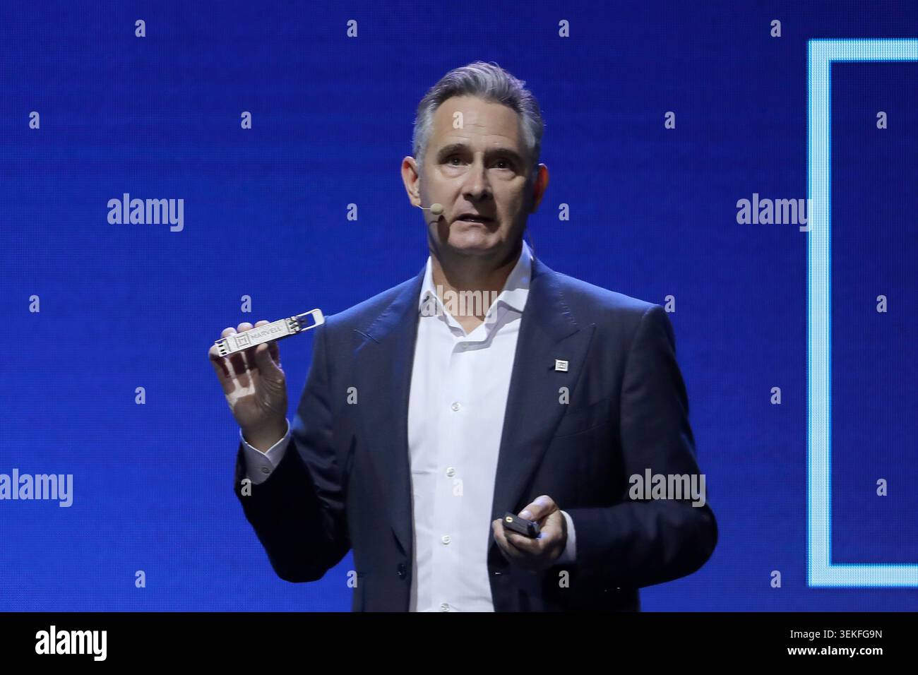 Marvell CEO Matt Murphy delivers a speech during the Computex 2026 ...