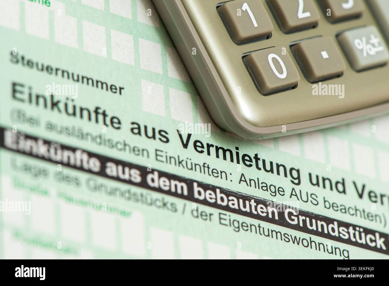 Steuerformular für das Finanzamt Ein Steuerformular an das Finanzamt ...