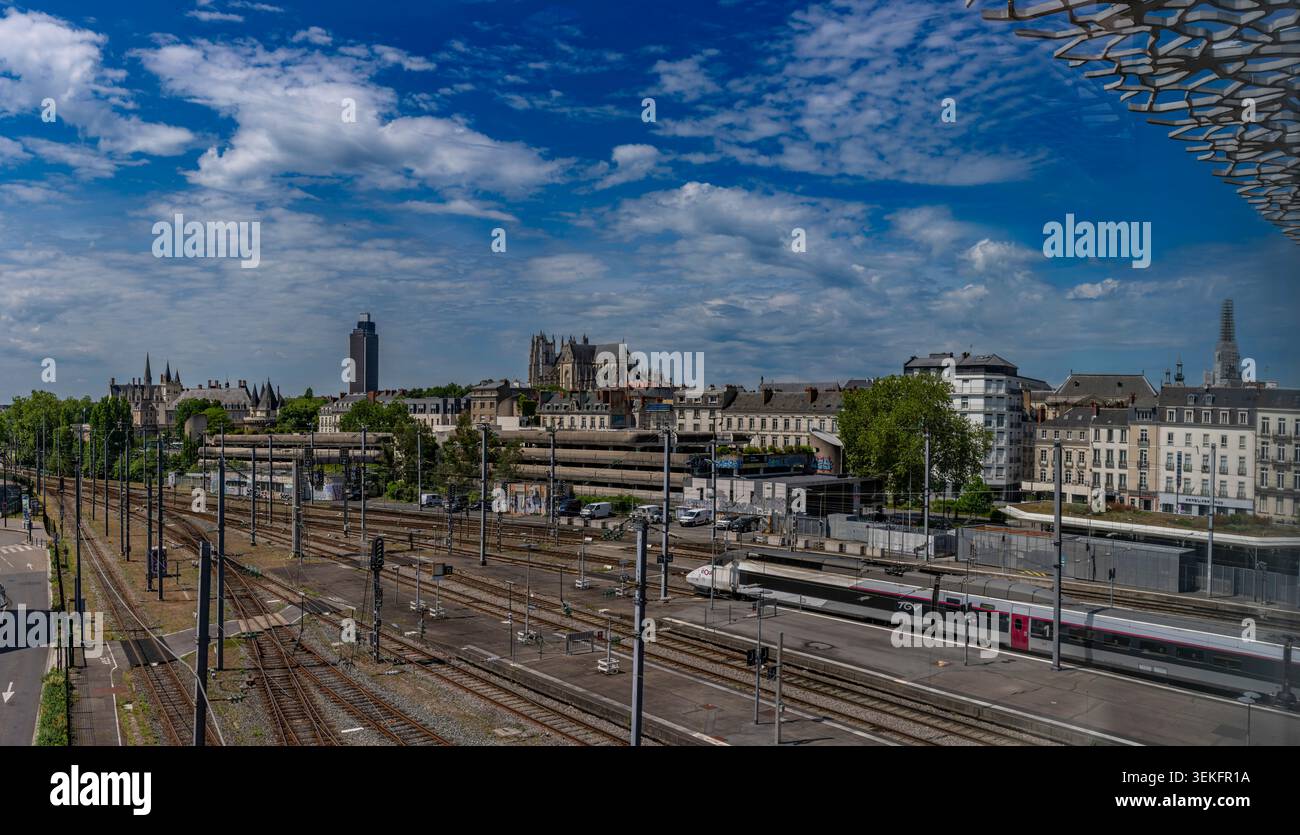 Nantes, France - 05 09 2026: Nantes railroad station. Panoramic view of ...