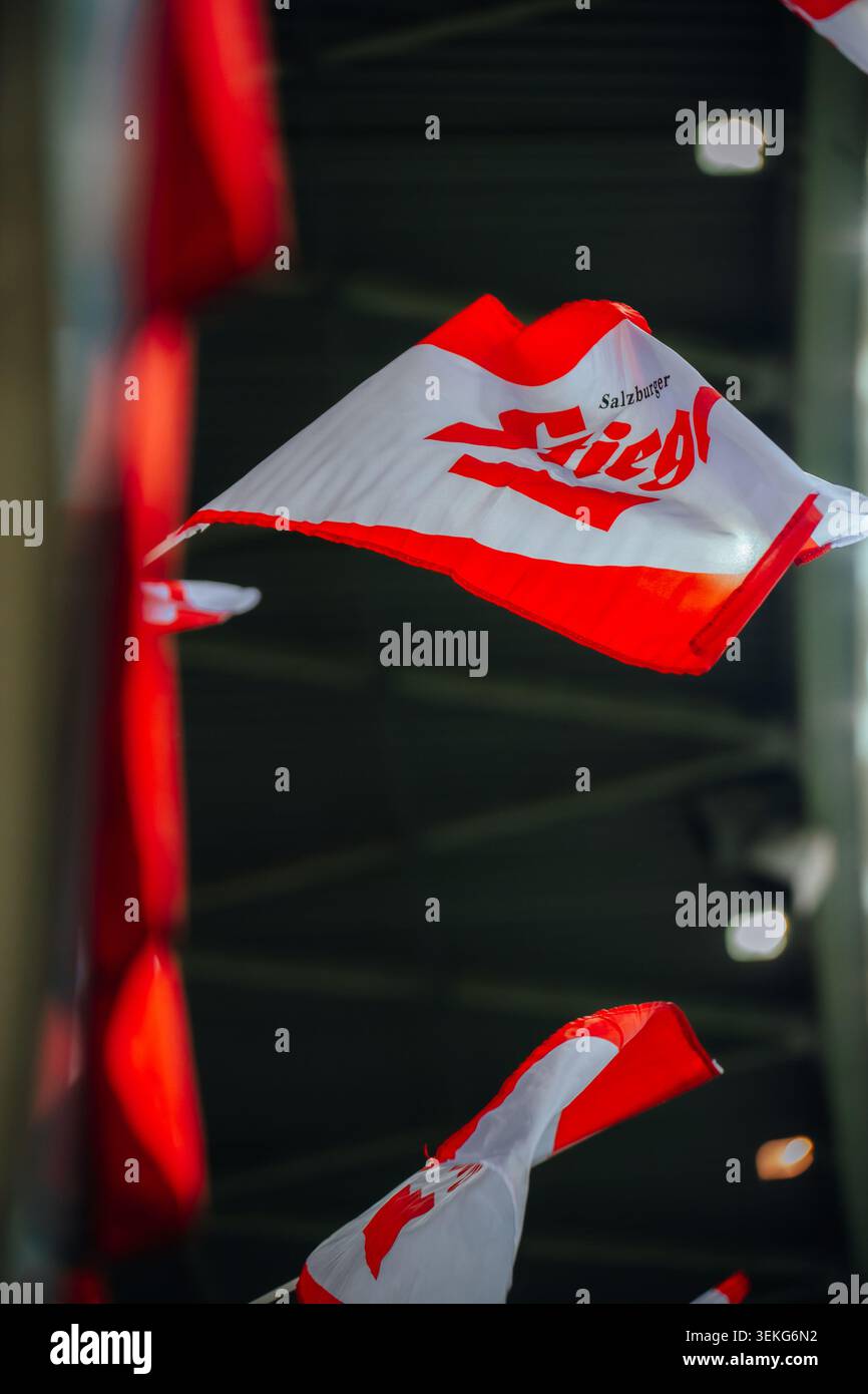 Vienna, Austria, 01th June 2026, Stiegl Flag in the game Austria ...