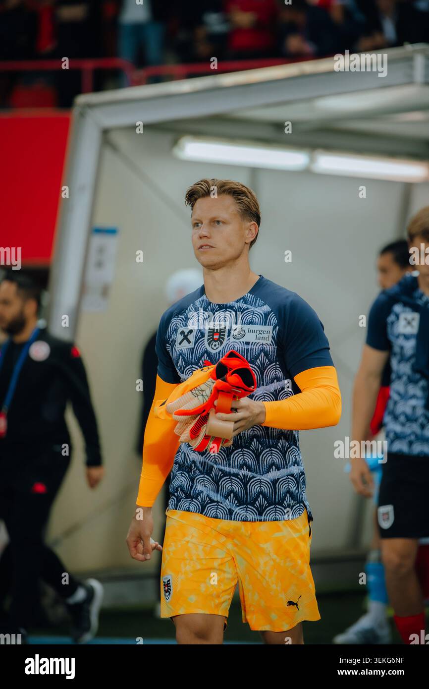 Vienna, Austria, 01th June 2026, Patrick Pentz in the game Austria ...