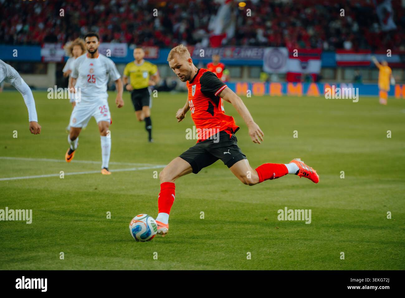 Vienna, Austria, 01th June 2026, Konrad Laimer in the game Austria ...