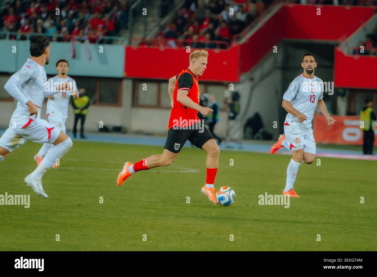 Vienna, Austria, 01th June 2026, Xaver Schlager in the game Austria ...