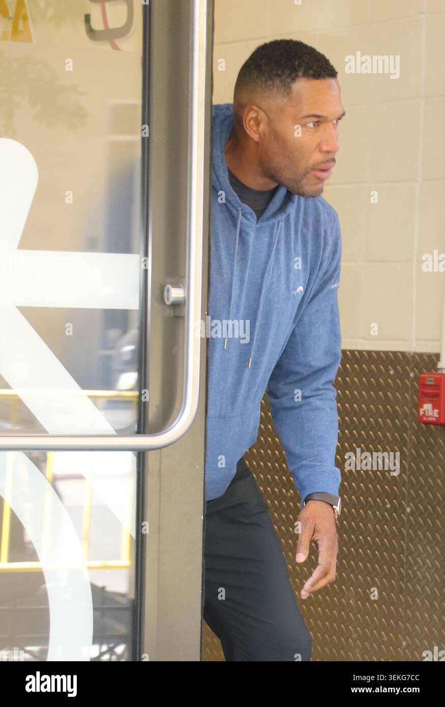 NEW YORK, NY- JUNE 1: Michael Strahan seen at ABC Studios in New York ...
