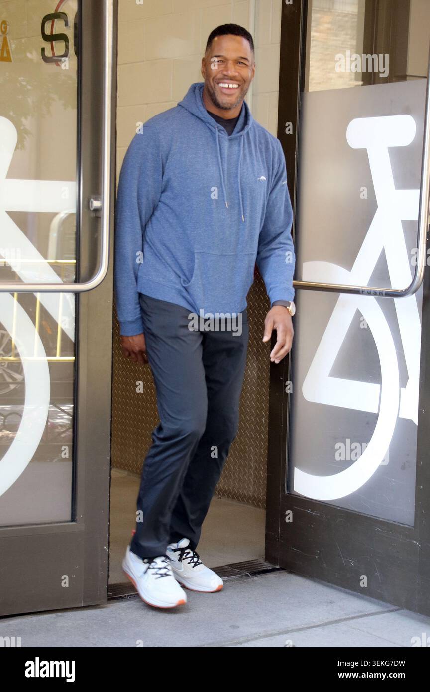NEW YORK, NY- JUNE 1: Michael Strahan seen at ABC Studios in New York ...