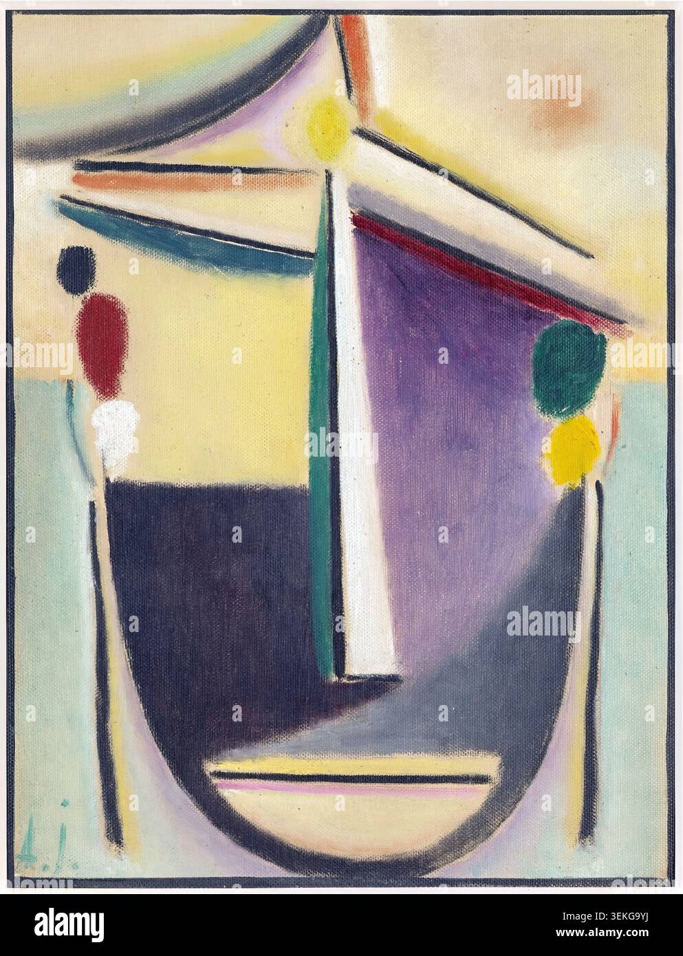 Alexej von Jawlensky – Abstract Head: Black - Yellow - Purple ...