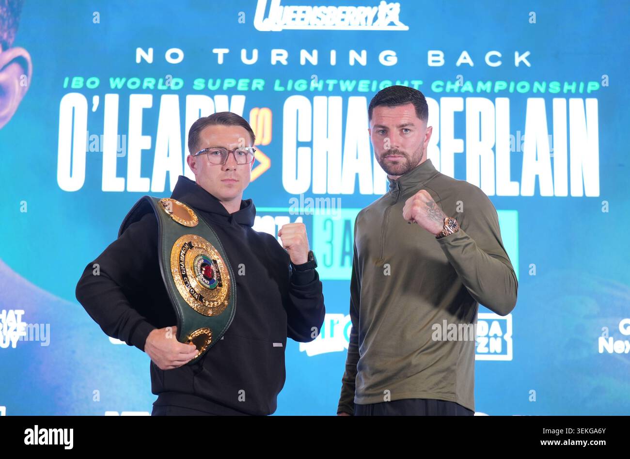 Pierce O'Leary and Mark Chamberlain face off during a press conference ...
