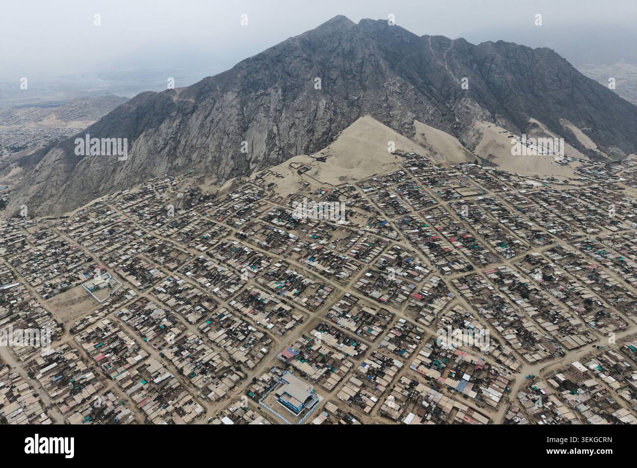 An aerial view of the La Esperanza district in Trujillo, Peru, Sunday ...