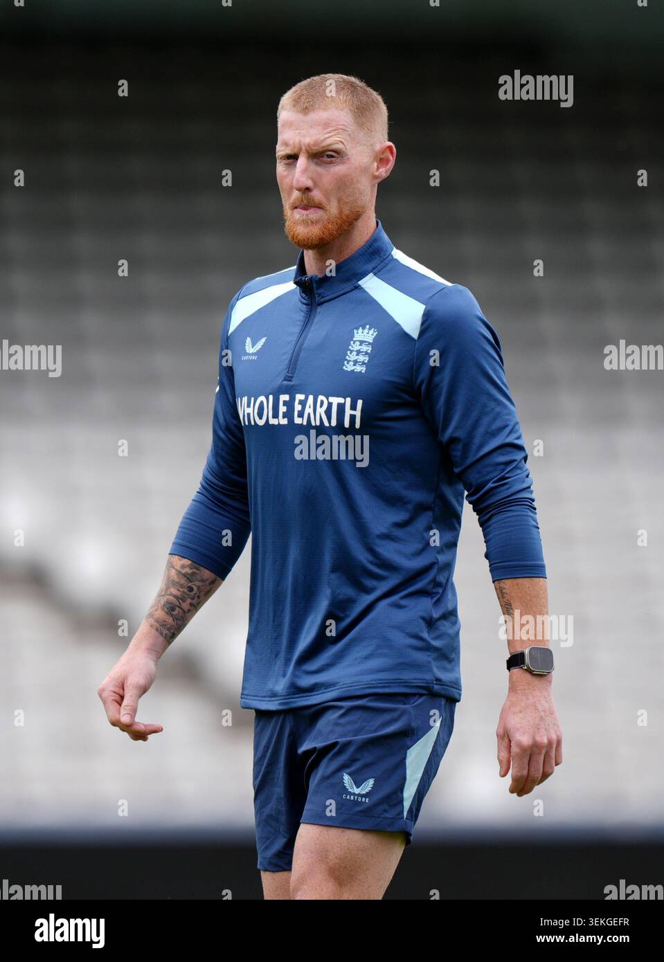 England's Ben Stokes during a nets session at Lord's, London. England ...