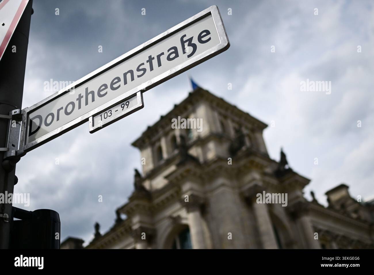 02 June 2026, Berlin: "Dorotheenstraße" is written on a street sign at ...