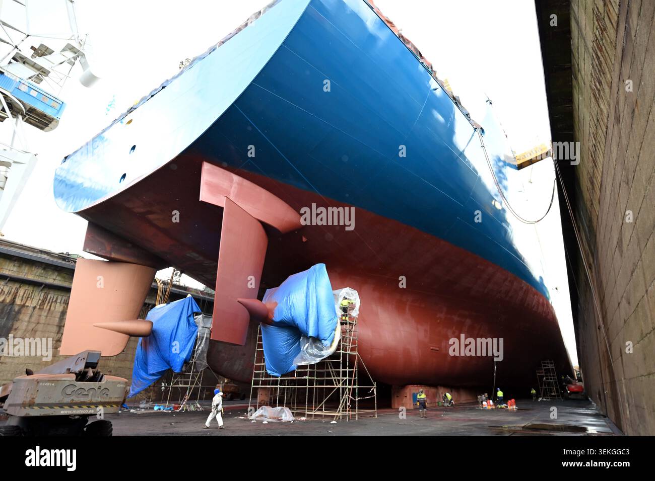 PRODUCTION - 12 May 2026, Spain, Ferrol: During maintenance in a dry ...
